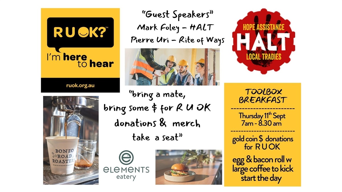 RU OK Tradie Breakfast - Mornington Peninsula Shire